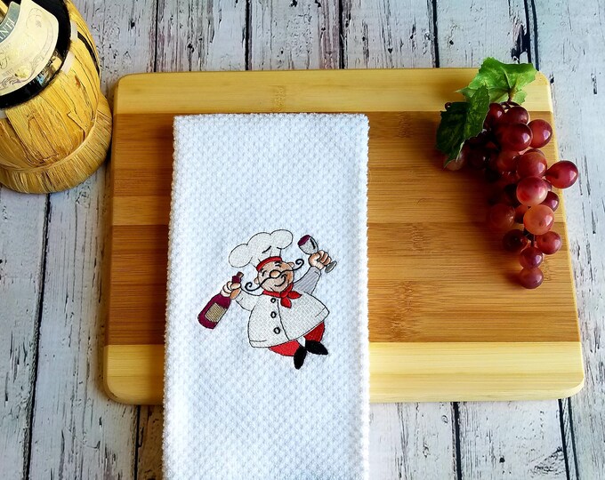 Fat Chef Black Striped Kitchen Towel Salute/cheers - Etsy