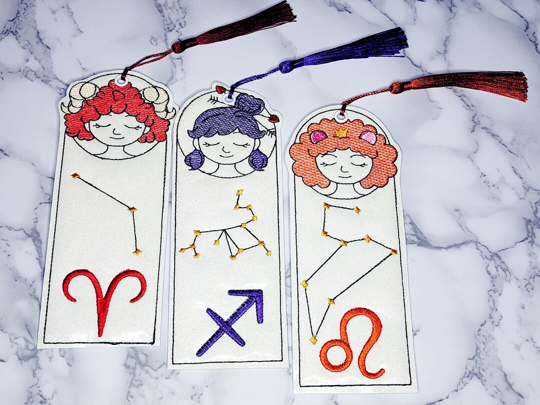 Bookmark - Zodiac Sign Bookmark - Fire Signs - Aries Leo Sagittarius - Etsy