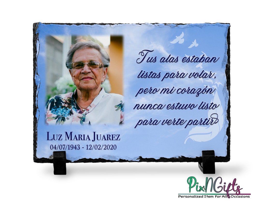 Spanish Memorial Gift Plaque, Custom Name Loss Gift, Sympathy Gift ...