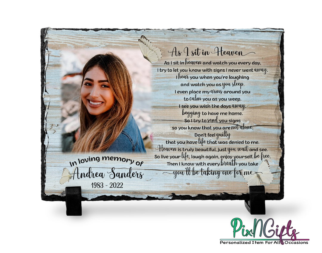 Memorial Gift Plaque, Personalized Loss of Loved One, Sympathy Gift ...