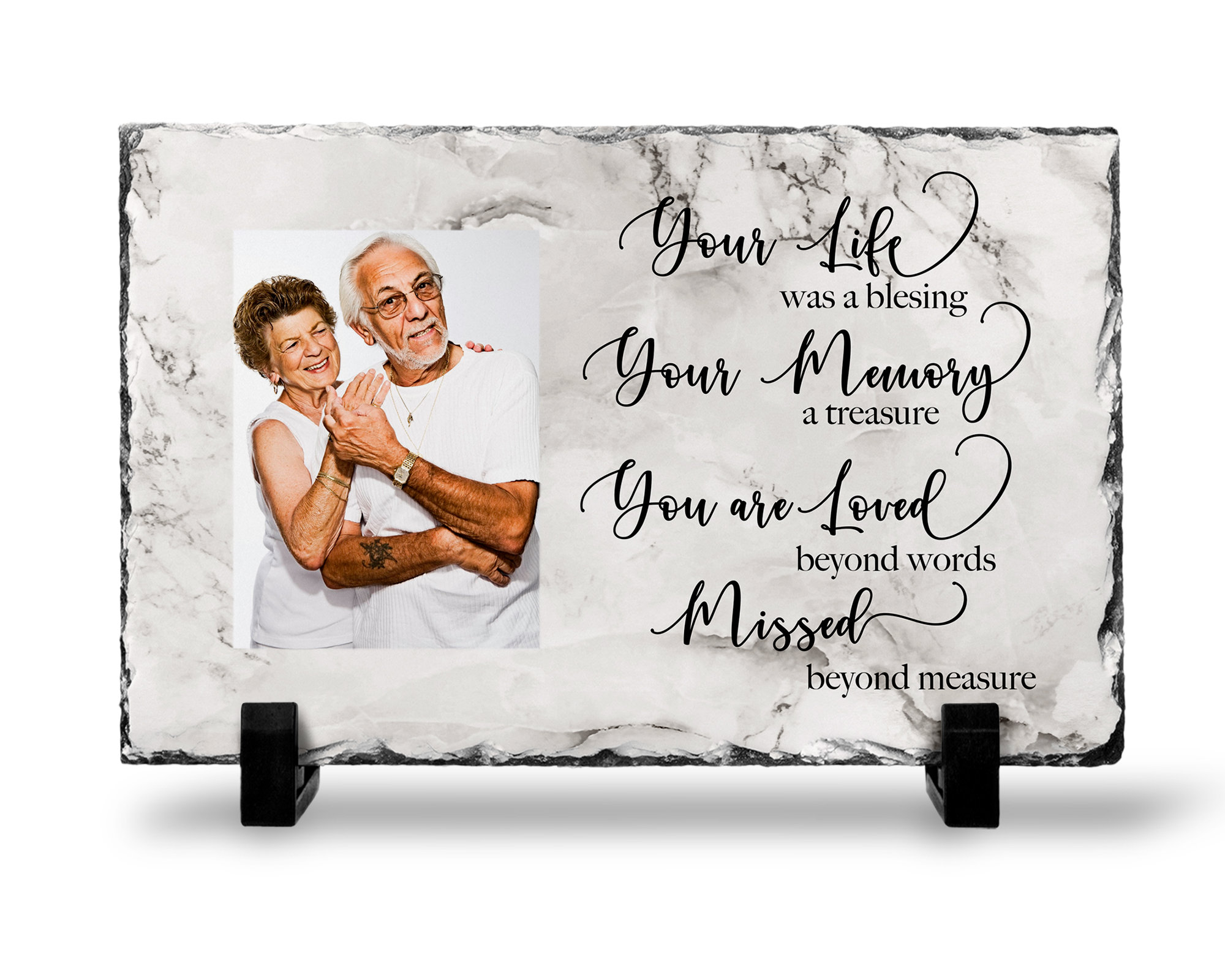 Personalized Photo Slate Plaque Memorial Rock Slab Custom - Etsy