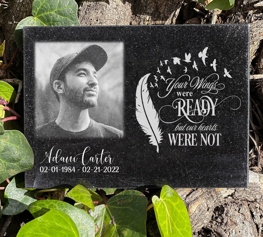 Memorial Outdoor Granite Plaque, Personalized Loss of Loved One ...