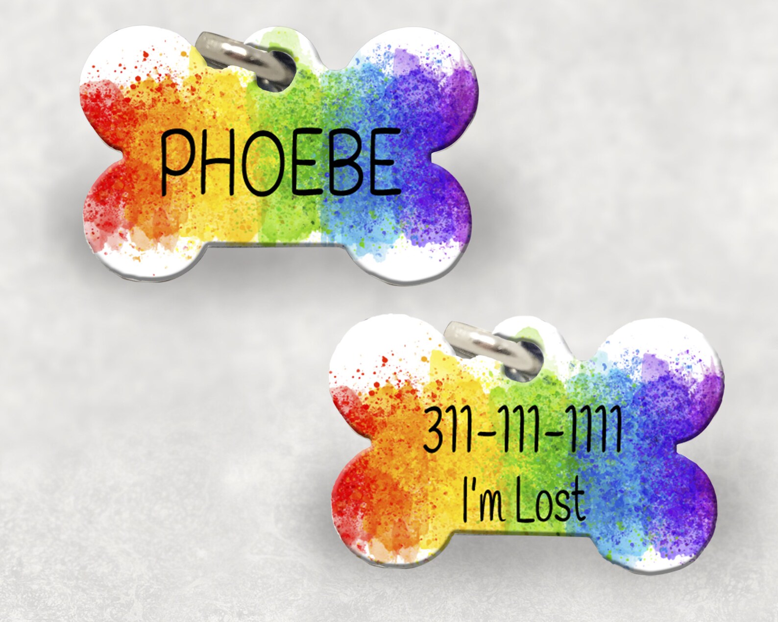 Pet ID Gay Pride Dog Full Digital Color Both Sidesname - Etsy
