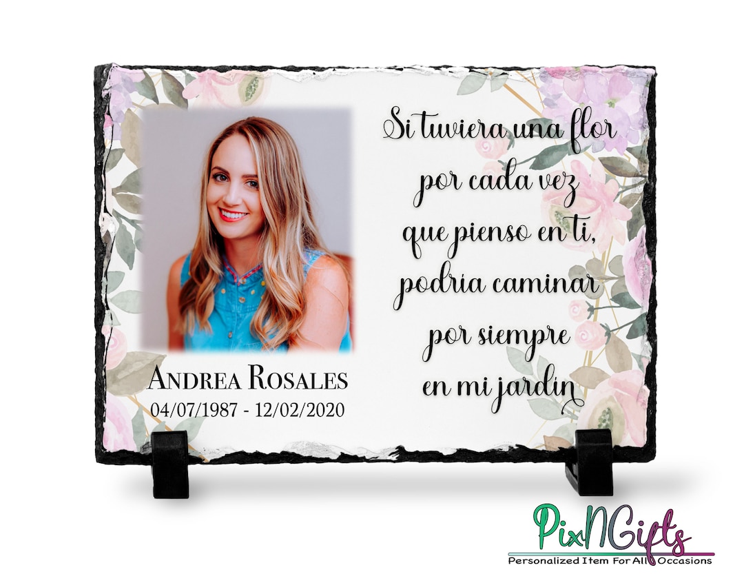 Spanish Memorial Slate Plaque, Custom Name Loss Gift, Sympathy Gift ...