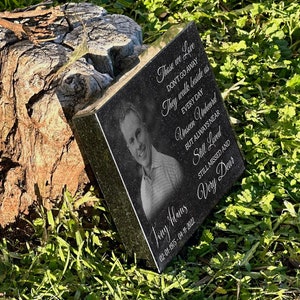 Memorial Outdoor Granite Plaque, Personalized Memorial Stone, Sympathy ...