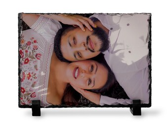 Personalized Wedding Photo Slate Slab Engagement Gift | Etsy