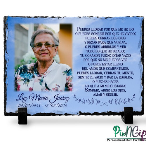Spanish Memorial Gift Plaque Custom Name Loss Gift Sympathy - Etsy