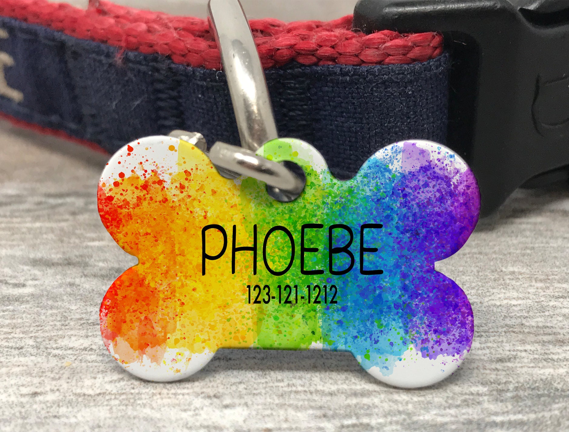 Pet ID Gay Pride Dog Full Digital Color Both Sidesname - Etsy