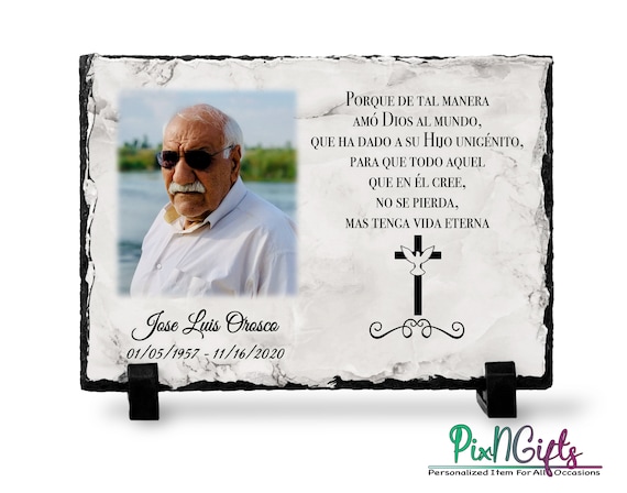 Spanish Memorial Slate Plaque Custom Name Loss Gift Sympathy - Etsy