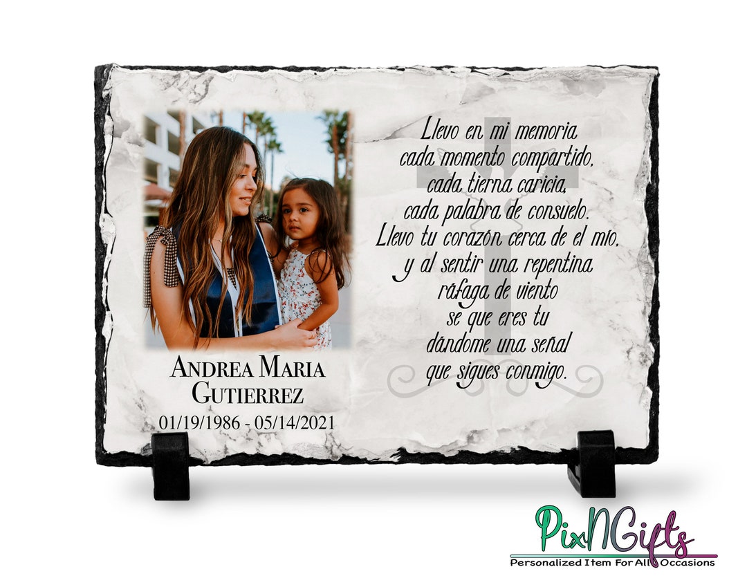 Personalized Spanish Memorial Plaque - Sympathy Gift for Loss of Loved ...