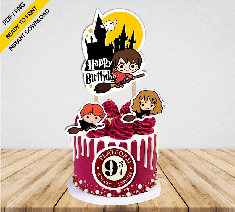Wizard Magic School Cake Topper Instant Digital Download Printable-PDF ...