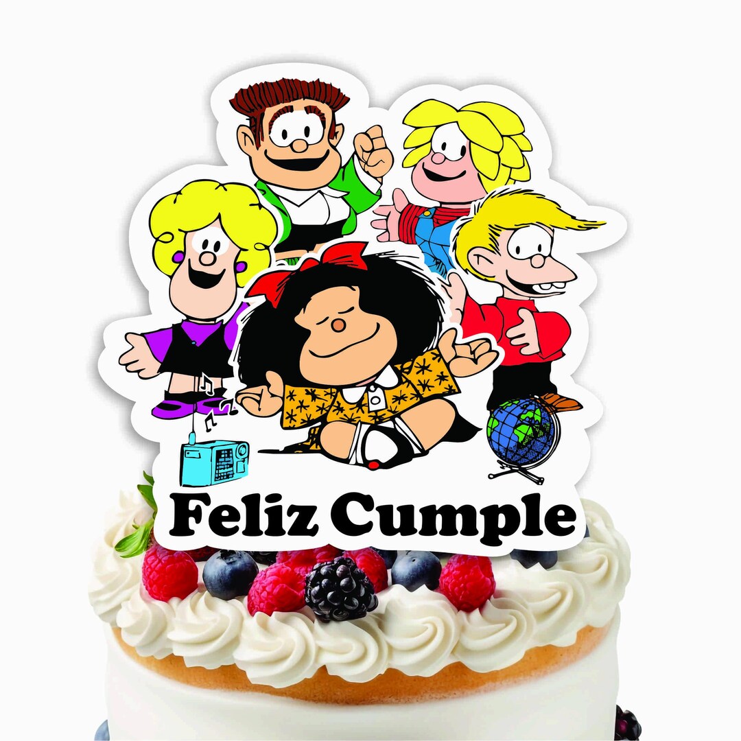 Mafalda Birthday Printable Kit, Pennants, Circles, Boxes, Instant ...