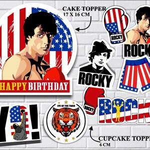 Rocky Balboa Box Party Kit Decoration- Topper-banner Invitation Digital ...