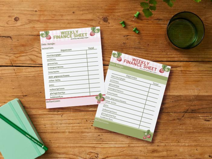 Printable Weekly Budget Planner | Pink Finance Tracker (PDF) - Etsy