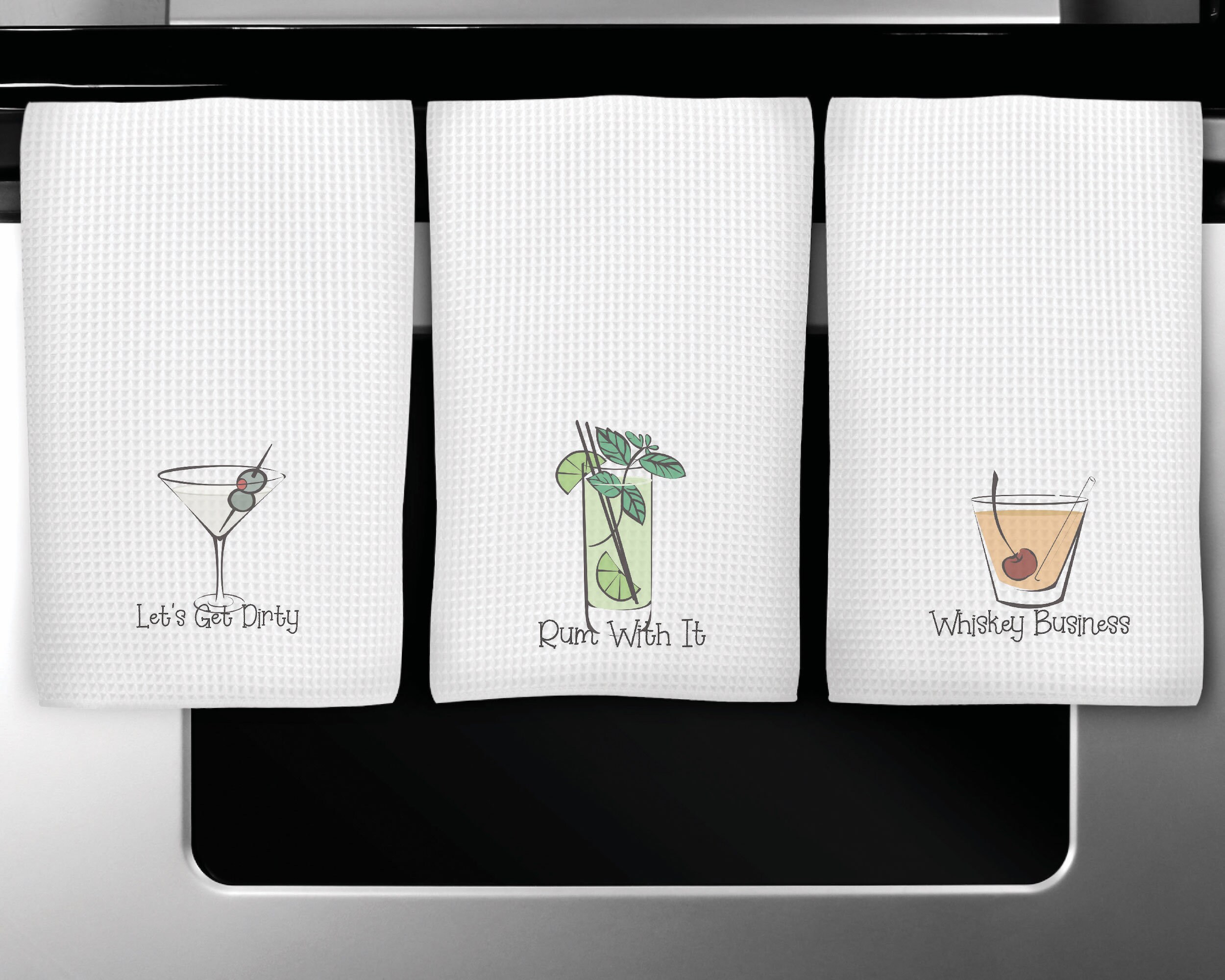 Funny Tea Towels Whisky Martini and Rum Kitchen Towels - Etsy
