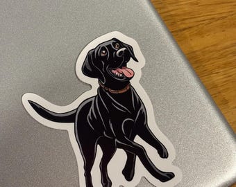 Black Lab Sticker - Etsy