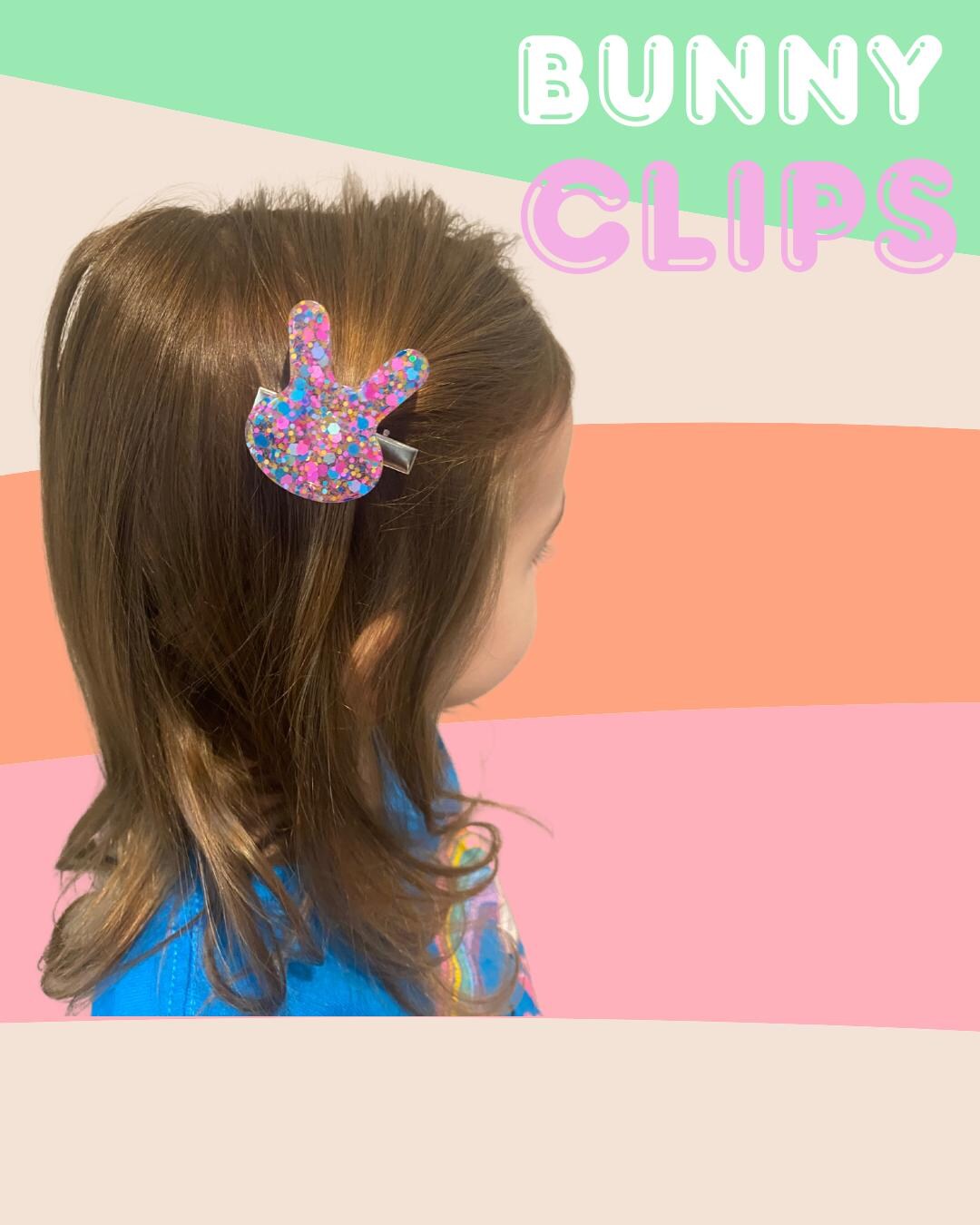 Bunny Hair Clips | Resin Hair Clips | Easter Hair Clips | Barrettes ...