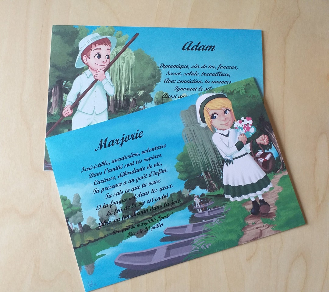 First Name Card Marais Poitevin - Etsy