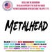 Metalhead Decal / Sticker Car Window Vinyl Outdoors Rock Heavy Metal - Etsy