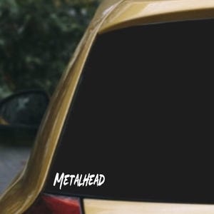 Metalhead Decal / Sticker Car Window Vinyl Outdoors Rock Heavy Metal - Etsy