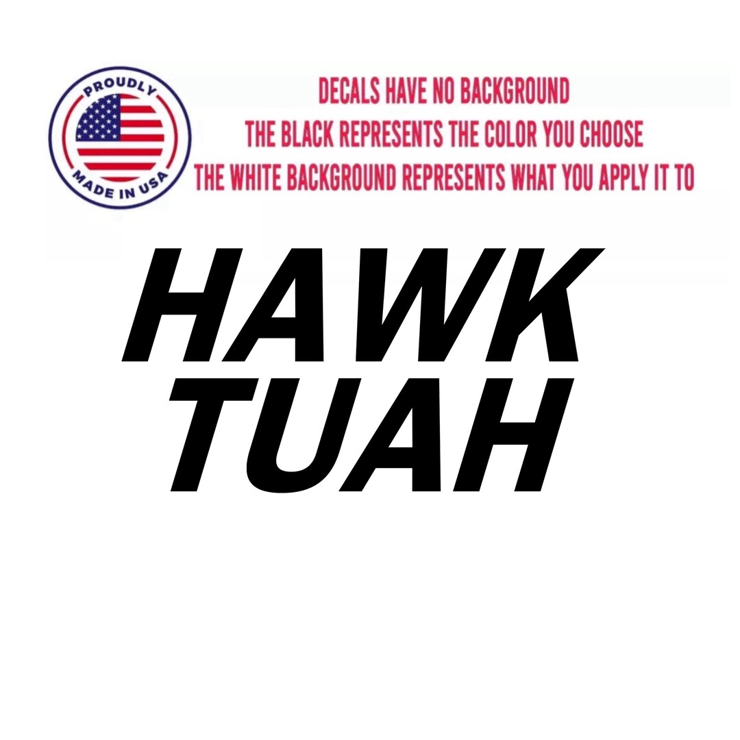 Hawk Tuah Meme Trend Internet Lol Funny Decal / Sticker Outdoor Car ...