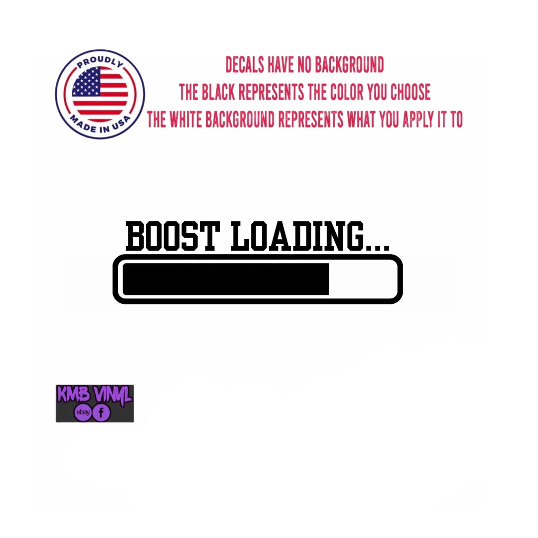 Boost Loading Decal / Sticker Outdoor Window Car Turbo Supercharger ...