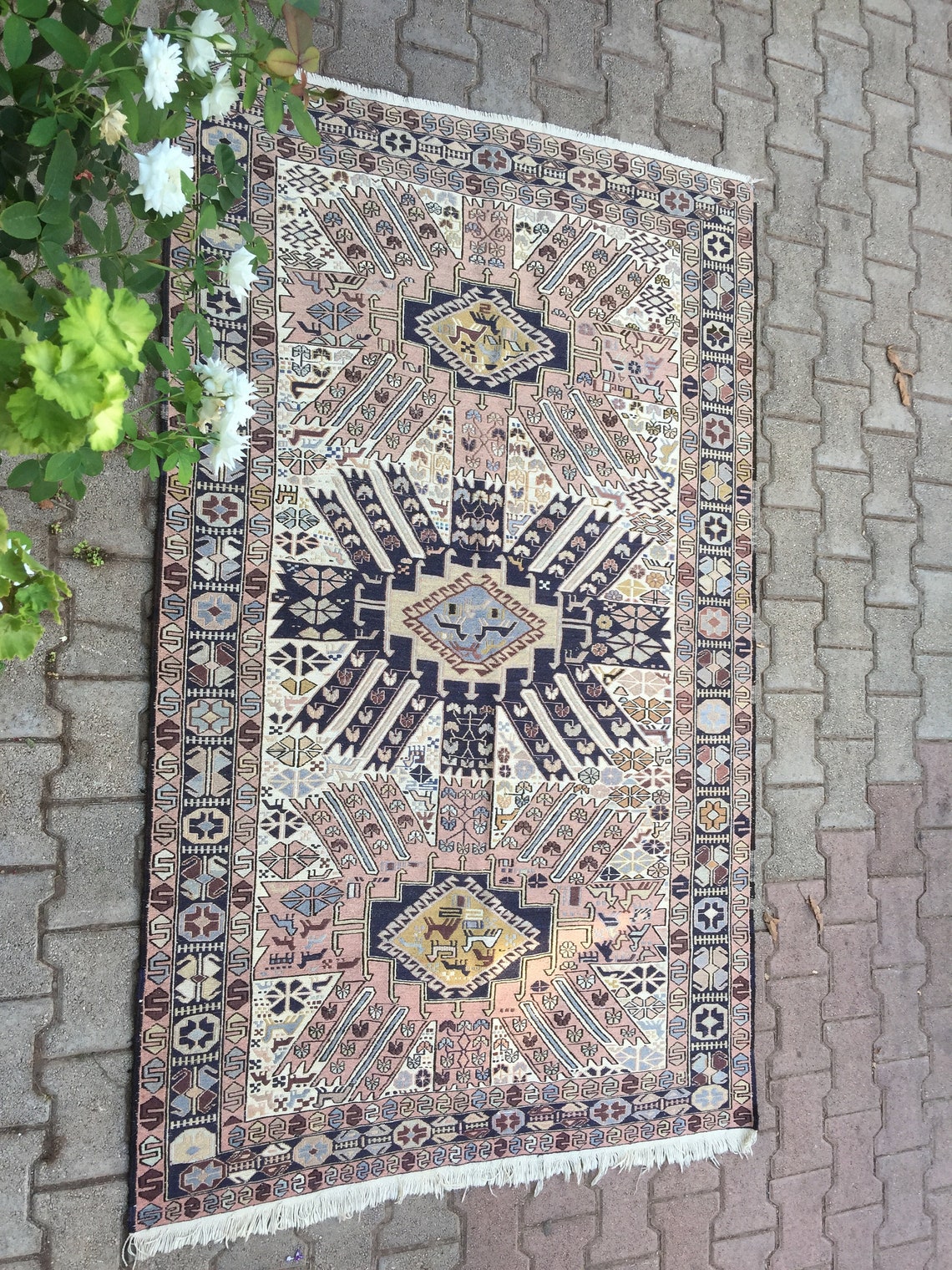 Kurdish Rug Unique Rug Soumak Rug Bohemian Floor Rug - Etsy