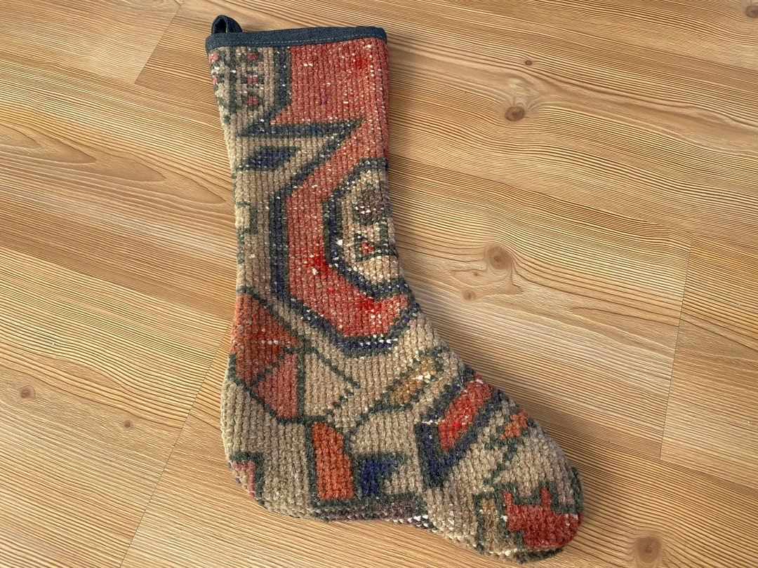 Vintage Stocking Rug Turkish Wool Stocking Handmade Sock - Etsy