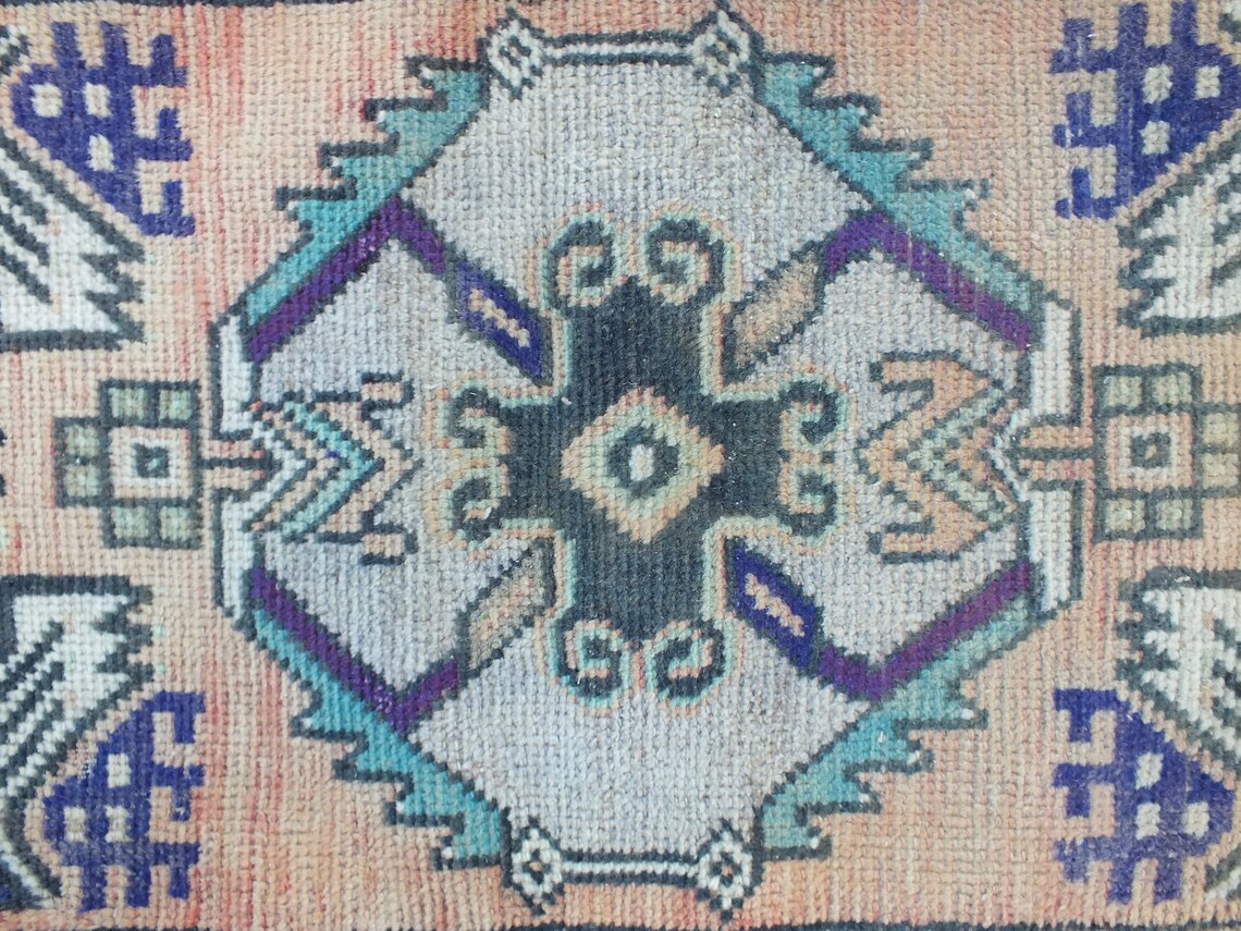 Mini RugTraditional Rug Purple Small Rug Decorative Rug 94 | Etsy