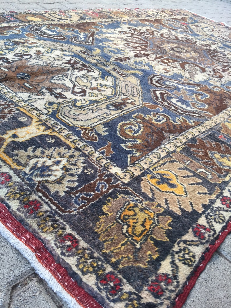 Antique Rug Hand Knotted Rug Unique Rug Bohemian Floor Rug - Etsy