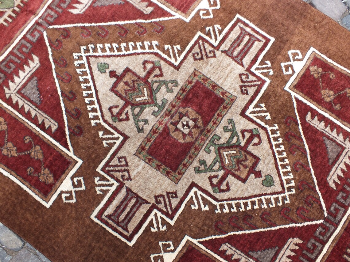 Caucasian Rug Unique Rug Kazak Rug Camel Hair Rug 280 X - Etsy