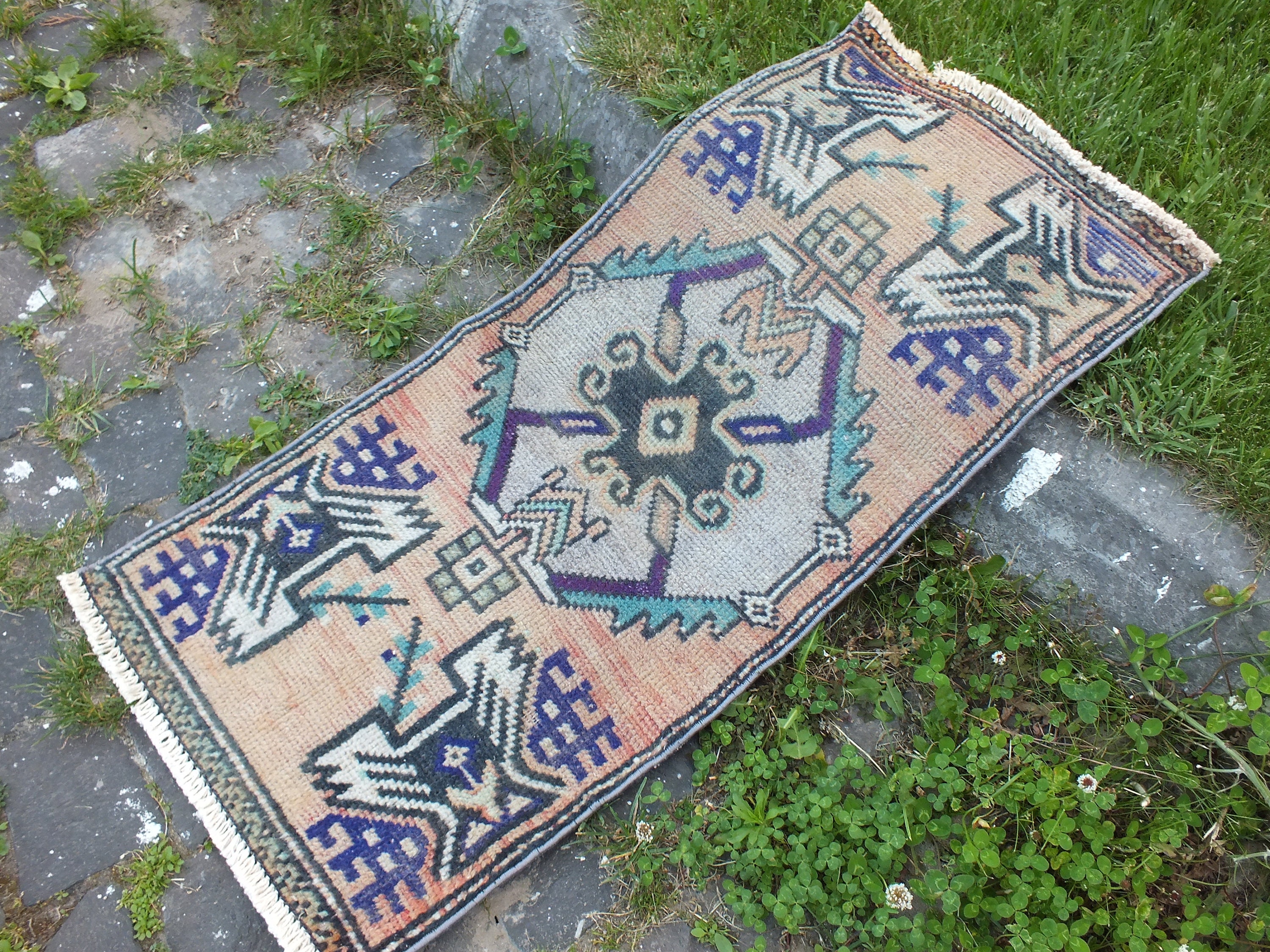 Mini RugTraditional Rug Purple Small Rug Decorative Rug 94 | Etsy