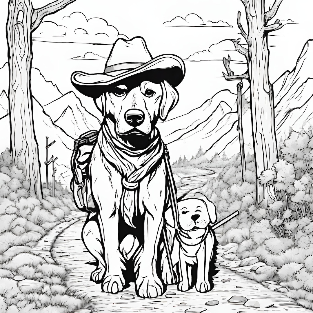 Cartoon Hobo Dogs, Rabbit, Pig Etc. Cartoon Coloring PDF Digital ...