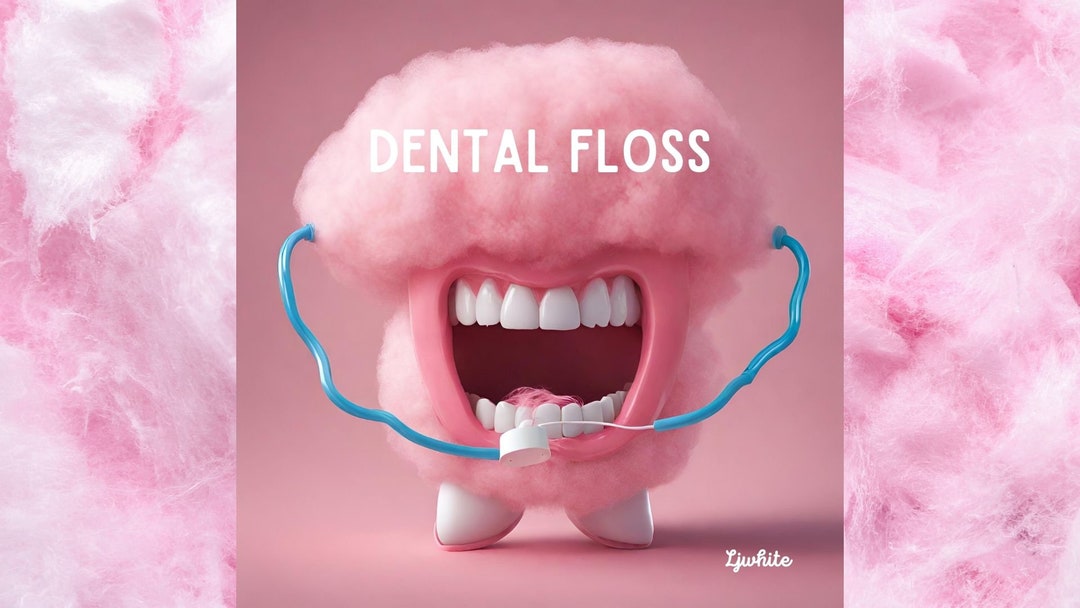INSTANT Digital Printable Art Download /PUN Cotton Candy Dental FLOSS ...