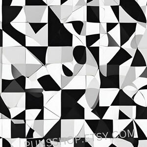 Geometrics Black & White Unique Abstract Prints – Instant Digital ...