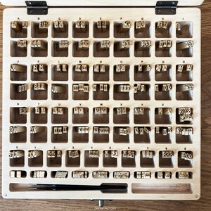 Letters Stamp Wood Box Letters Storage Box Font Storage Box - Etsy