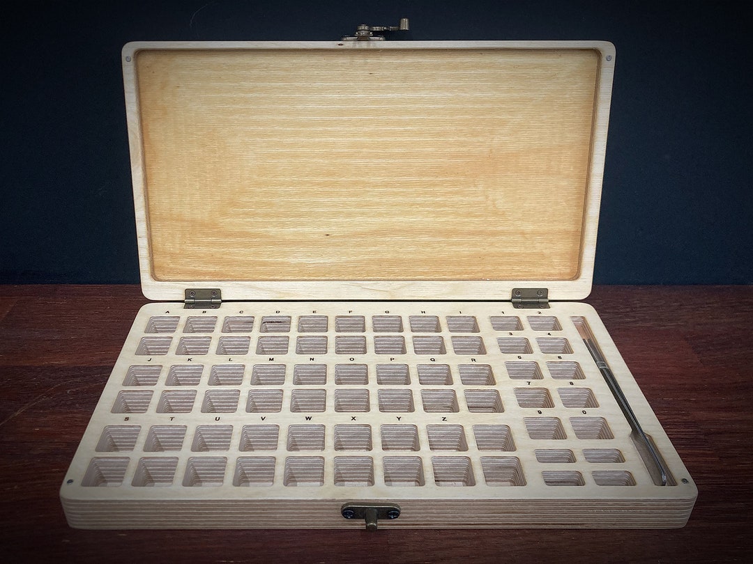 Letters Stamp Wood Box, Letters Storage Box, Font Storage Box, Stamping ...