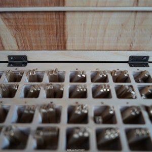 Letters Stamp Wood Box Letters Storage Box Font Storage Box - Etsy