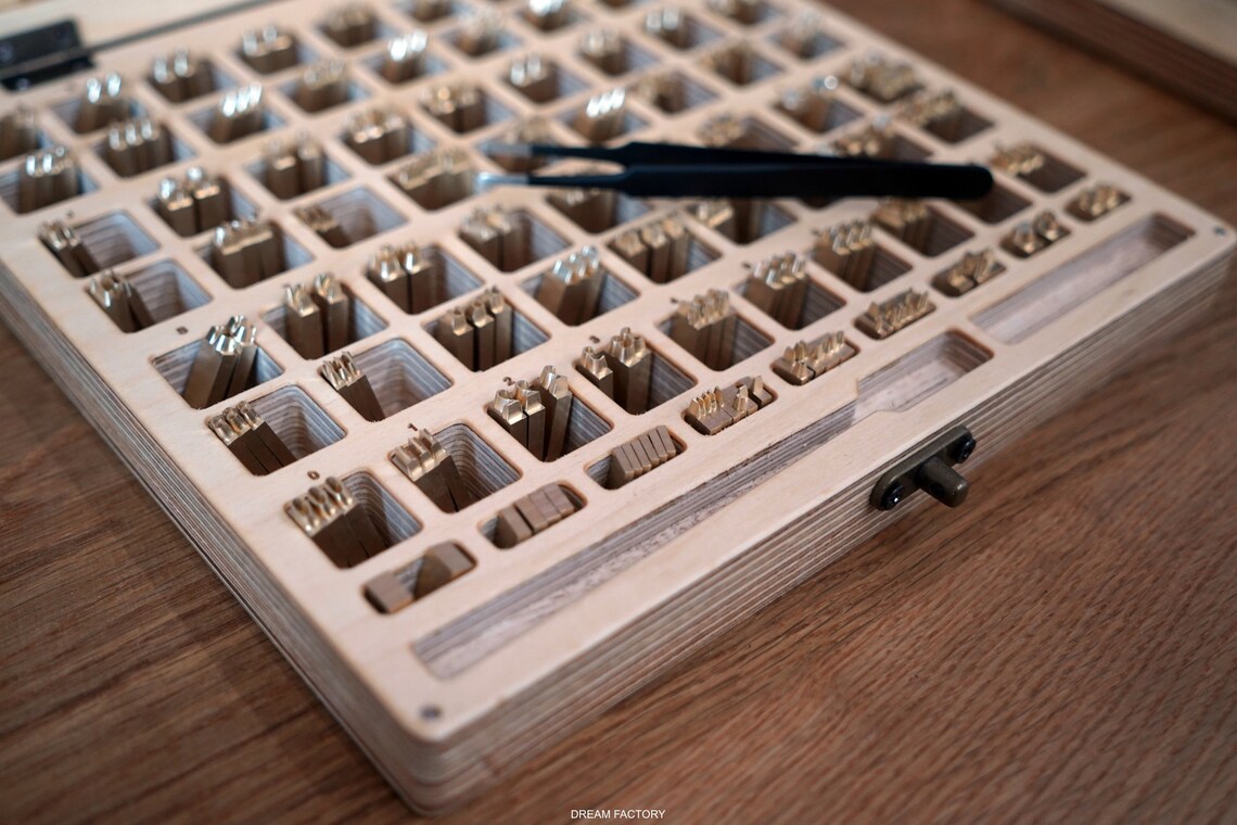 Letters Stamp Wood Box Letters Storage Box Font Storage Box - Etsy