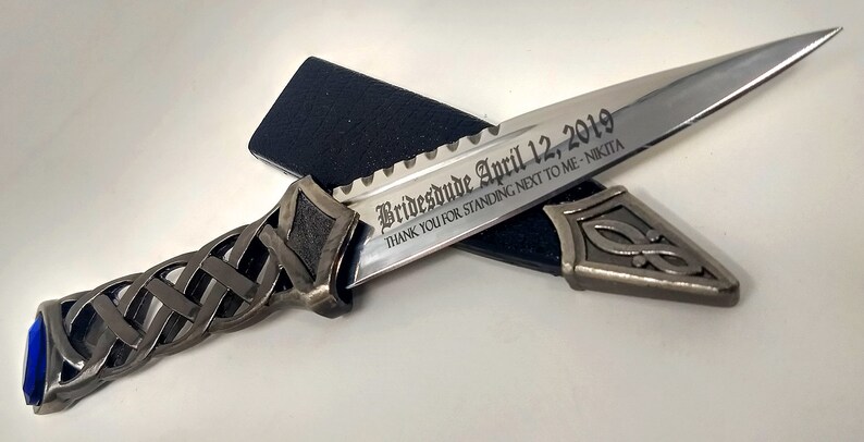 Engraved Scottish Dagger Sgian Dubh Celtic Style With - Etsy