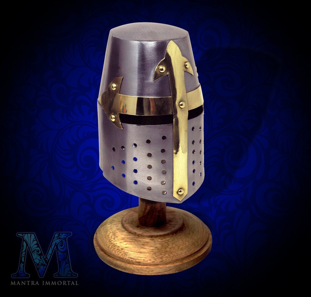 Mini Medieval Great Helm, Tourney-style, With Stand and Optional Custom ...