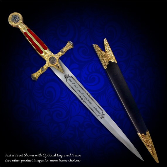 Collectibles Medieval Knight's Dagger With Sheath And Flame Image ...