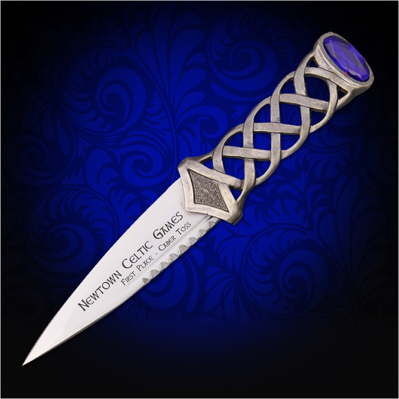 Engraved Scottish Dagger Sgian Dubh Celtic Style With - Etsy