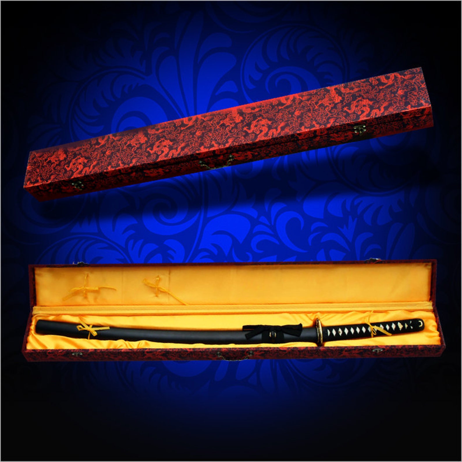 Custom-engraved Hand Forged Katana Personalized Golden | Etsy