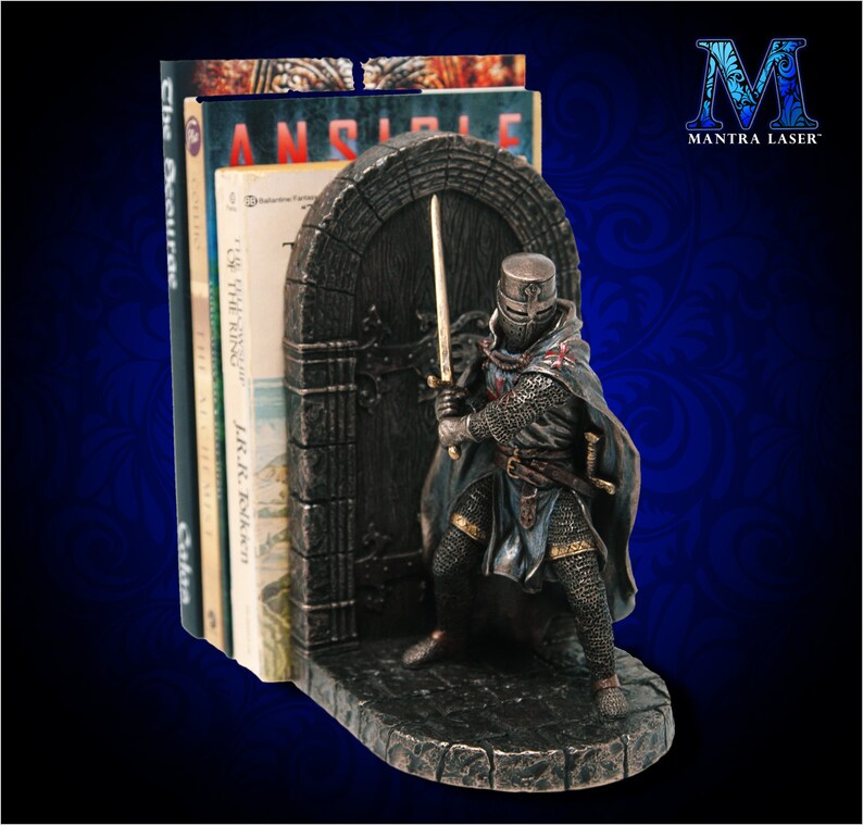 Bronzed Custom-engraved Medieval Knight Bookend Crusader - Etsy Canada