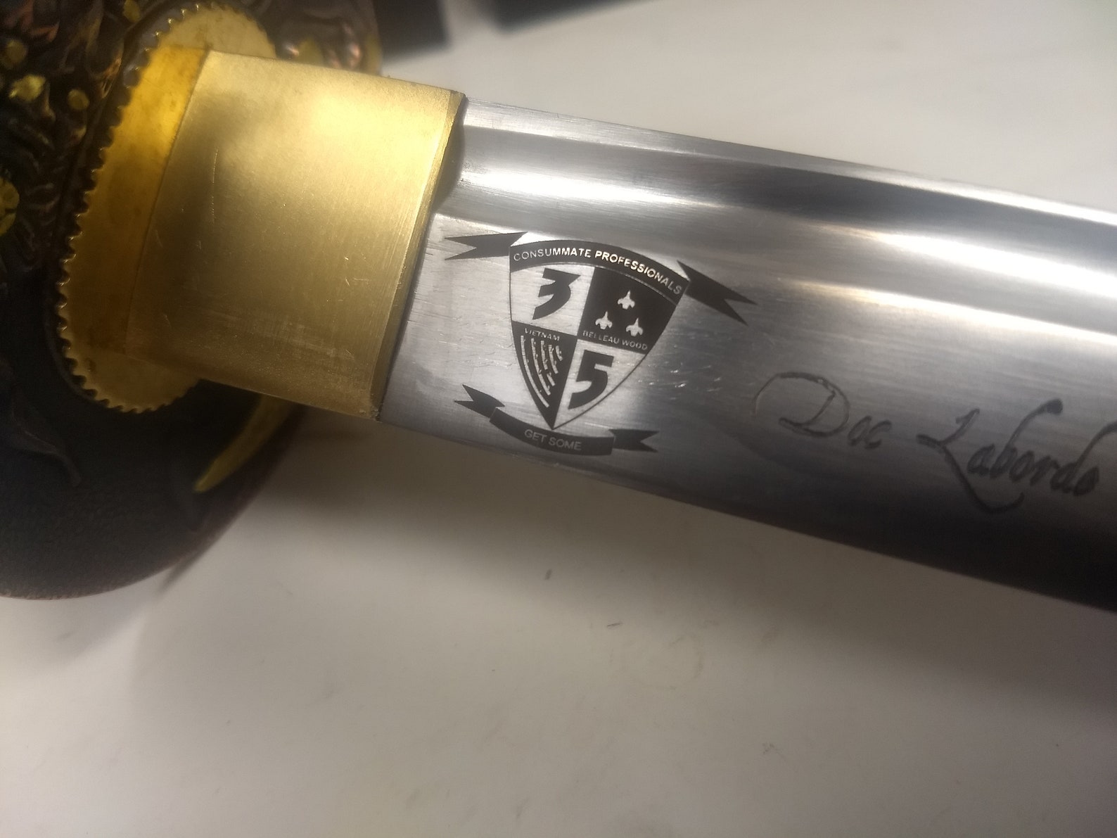 Custom-engraved Hand Forged Katana Personalized Golden | Etsy