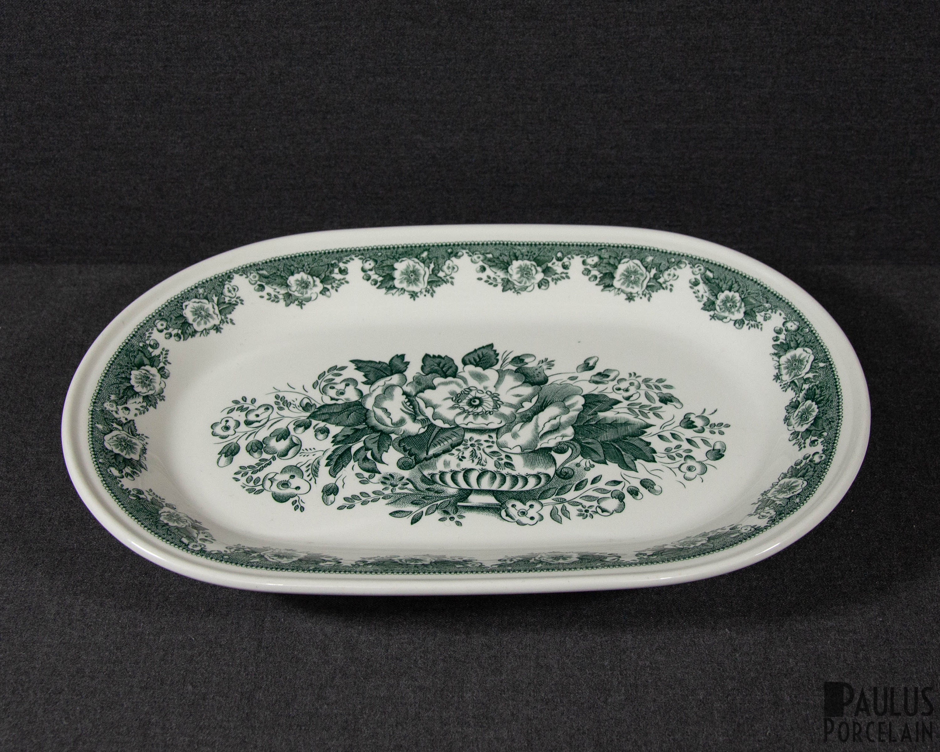 A Beautiful Villeroy & Boch Balmoral green Large Oval - Etsy