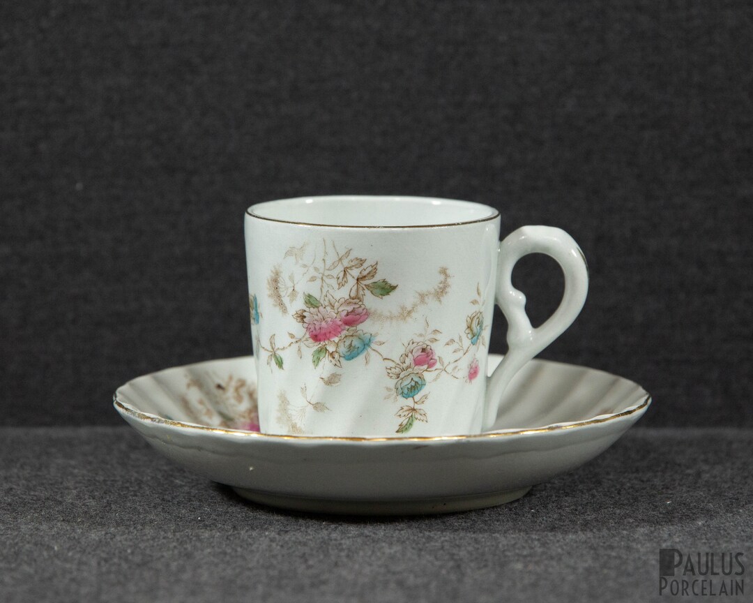 An Antique Petrus Regout Rosine Pattern Coffee Cup and Saucer - Etsy