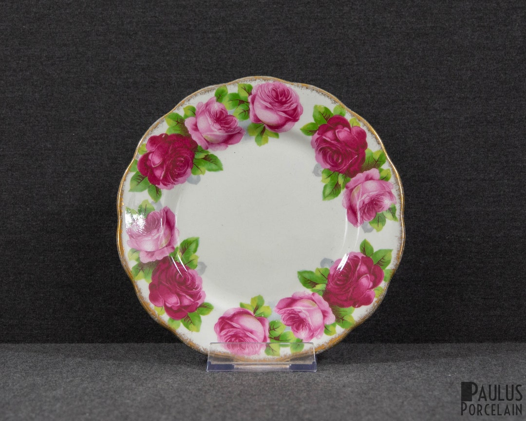 A Royal Albert Old English Rose Cake Plate Side Plate or - Etsy
