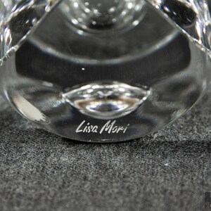 A Lisa Mori Beautiful Thick Crystal Candlestick Holder - Etsy